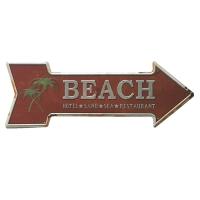 China Closed Tin Sign Design,Vintage Tin Sign,Metal Poster For Retailer Arrow Shape Metal Signs for sale