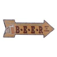China Arrow Shape Vintage cake Metal Tin Signs, Plaque Poster For Bar Club Wall OEM for sale