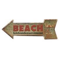 China Arrow Shape Vintage Metal Sign ,Printing Signs Bar Pub Home Cafe Restaurant Wall Decor, Retro Metal Poster for sale