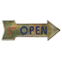 China Arrow Shape Vintage Metal Sign ,Printing Signs Bar Pub Home Cafe Restaurant Wall Decor, Retro Metal Poster for sale