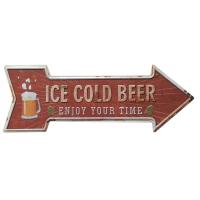 China Arrow Shape Vintage Metal Sign ,Printing Signs Bar Pub Home Cafe Restaurant Wall Decor, Retro Metal Poster for sale