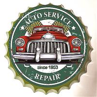China Round Decorative hanging metal posters,tin signs, funny posters 3d metal tin sign for sale