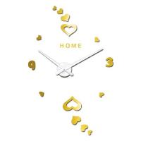 China Arabic Digital Heart Romantic Wall Art Clock Home Decor Large 3D Hanging Wall Clock for sale