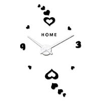 China Arabic Digital Heart Romantic Wall Art Clock Home Decor Large 3D Hanging Wall Clock for sale