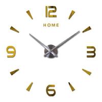 China Classic Arabic Digital 3D Unique Modern Wall Clocks Home Decor Large Wall Art Clock Living Room for sale
