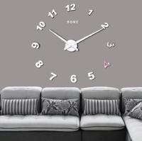China Diy Acrylic Mirror Self-adhensive Stickers House Wall Clocks Modern Big Custom Wall Clocks for sale