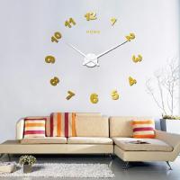China Diy Acrylic Mirror Self-adhensive Stickers House Wall Clocks Modern Big Custom Wall Clocks for sale