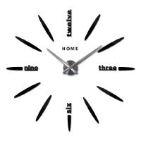China 3D Modern DIY Acrylic Mirror House Wall Clocks Self-adhensive Stickers Big Decoration Wall Clock for sale