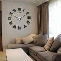 China Roman Digital 3D Quartz Diy Acrylic Miroir Wall Clock Large Hanging Wall Clock for sale