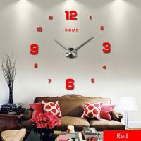 China Home Decorative Wall Clock For Kitchen 3D Acrylic Quartz Diy Wall Art Clock for sale