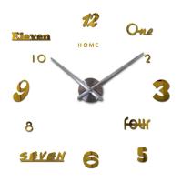 China Retro Self-adhensive Sticker Mute Decorative Wall Clocks For Living Room Large Hanging Wall Clock for sale