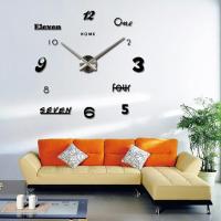 China Retro Self-adhensive Sticker Mute Decorative Wall Clocks For Living Room Large Hanging Wall Clock for sale
