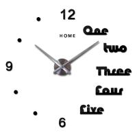 China 3D Diy House Wall Clocks Mirror Wall Stickers Modern Unique Wall Clock for sale