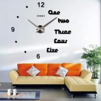 China 3D Diy House Wall Clocks Mirror Wall Stickers Modern Unique Wall Clock for sale