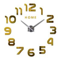China Big Acrylic 3D Personalized Wall Clocks DIY Numbers Decorative Giant Large Size Mirror Wall Art Clock for sale