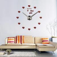China Love Heart Acrylic Quartz Personalized Wall Clocks Home Living Room Modern Unique Wall Clocks for sale