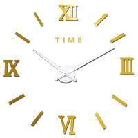 China Roman Digital Big Mirror Modern Wall Clok Large Vintage Style Wall Clocks for sale