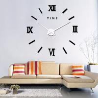 China Roman Digital Big Mirror Modern Wall Clok Large Vintage Style Wall Clocks for sale