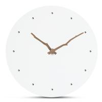 China Modern Wall Clock White Round Moistureproof Large Hanging Wall Clock for sale