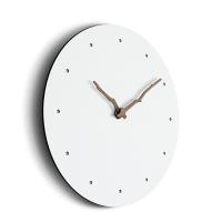 China Modern Wall Clock White Round Moistureproof Large Hanging Wall Clock for sale