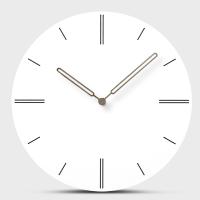 China 12inch Creative Modern Wall Clock Mute White Decorative Wall Clocks For Living Room for sale