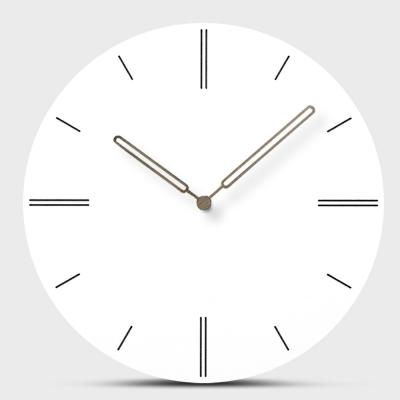 China 12inch Creative Modern Wall Clock Mute White Decorative Wall Clocks For Living Room for sale