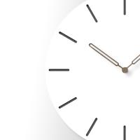 China 30cm Nordic Simple White Large Elegant Wall Clocks MDF Round Hanging Wall Clock for sale