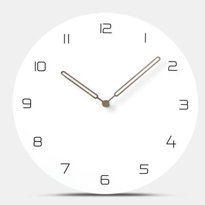 China Silent Large Hanging Wall Clock European Creative MDF Wooden Wall Clock for sale