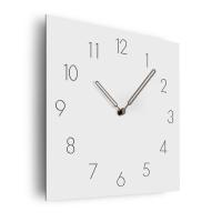 China Arabic Numerals Silent Quartz Wall Art Clock White Square Large Vintage Style Wall Clocks for sale