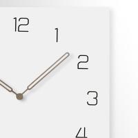 China 12 Inch Nordic Silent Square Kichen Wall Clocks White Grey Black Wooden Wall Clock for sale