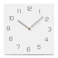 China 12 Inch Nordic Silent Square Kichen Wall Clocks White Grey Black Wooden Wall Clock for sale