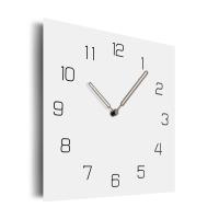 China 12 Inch Nordic Silent Square Kichen Wall Clocks White Grey Black Wooden Wall Clock for sale