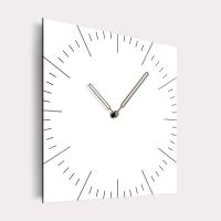 China Square Decorative Wall Clocks For Living Room Brief Mute MDF Wood Large Hanging Wall Clock with needle for sale
