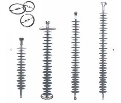 China 220kV 230kV Composite Long Rod Polymer Insulator IEC 61109 Silicone Insulator With Corona Ring for sale