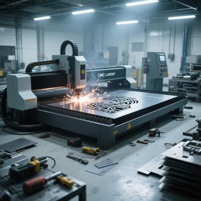 China Accuracy 0.001 Inches Laser Cutting Metal Service  With CAD/CAM Software 4x8 Feet Work Area for sale