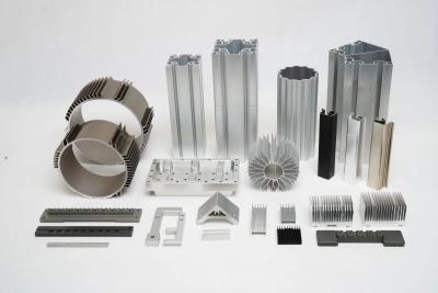 China 520 Deg Melting Point Aluminum Extrusion Parts Customized 0.8mm To 20mm Thickness for sale