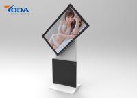 China Floor Standing Rotate Silver Frame Advertising Touch Screen Monitor for sale