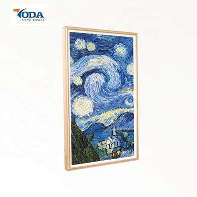 China Ash Wood Wireless Smart Digital Photo Frame  1920*1080P Full View Angle On Wall for sale