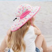 China Kids Wide Brim Bucket Hat UPF 50 Sun Protection 43cm Lightweight Cotton Unisex for sale