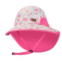 China Kids Wide Brim Bucket Hat UPF 50 Sun Protection 43cm Lightweight Cotton Unisex for sale