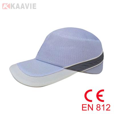 China CE EN812 Cotton Safety Bump Cap Baseball Style 58cm Adult Flat Embroidery Logo for sale