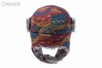 China Custom Russian Trapper Winter Hat with Ear Flaps Unisex 58cm 100% Polyester for sale