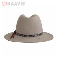 China Custom 100% Wool Cowboy Fedora Hat OEM Oversized Soft Hats for Men 58cm for sale