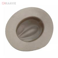 China Custom 100% Wool Cowboy Fedora Hat OEM Oversized Soft Hats for Men 58cm for sale