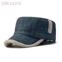 China ODM 100% Cotton Military Cadet Cap 56cm 3D Embroidered Logo Custom for sale