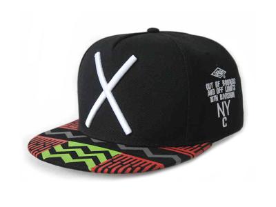 China Custom Embroidery Logo Hip Hop Snapback Cap 56cm Cotton Acrylic Flat Brim OEM for sale
