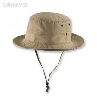 China 5cm Long Brim Pink Fisherman Bucket Hat Washable Unisex Sun Hat for Outdoor for sale