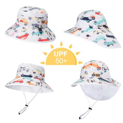 China UPF 50+ Lightweight Breathable Bucket Hat UV Protection for Kids Children 43cm-55cm for sale