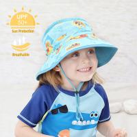 China Toddler Sun Hat UPF 50+ Kids Summer Beach Cap 43cm-55cm Unisex Cotton for sale
