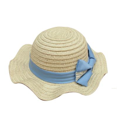 China Custom Logo Pantone Color Wide Brim Straw Hat for Women Beach Summer 58cm for sale